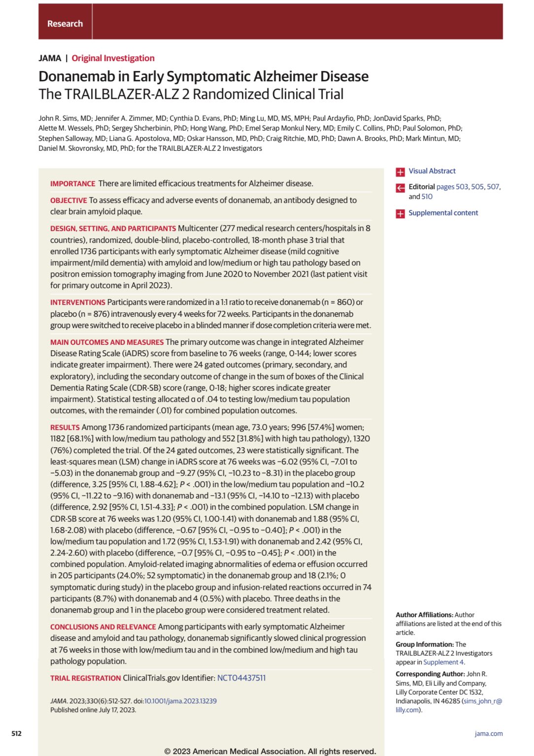 donanemab (LY3002813) / Eli Lilly