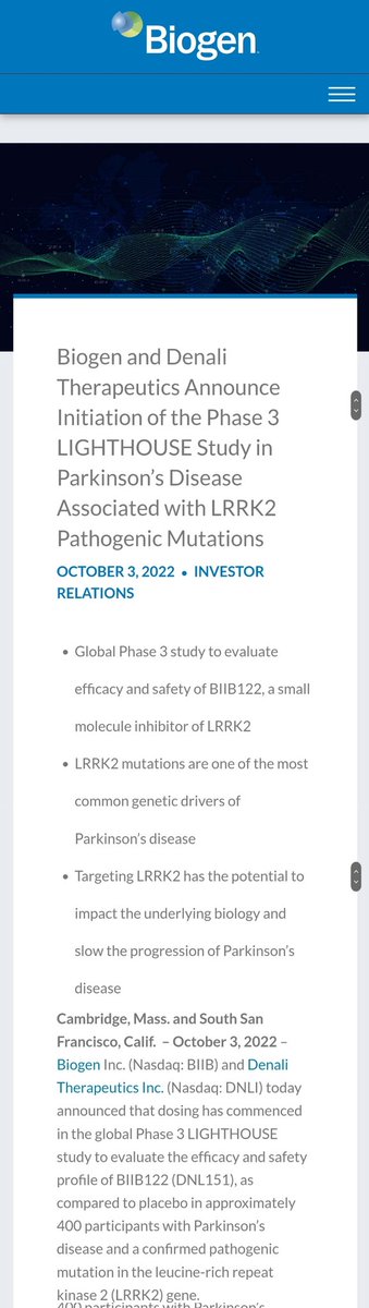 DNL151 / Denali Therap, Biogen