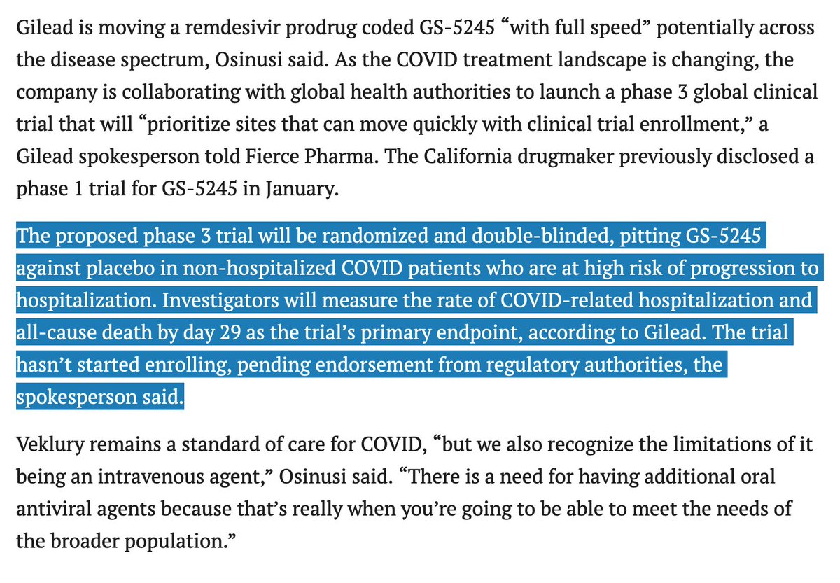 obeldesivir (GS-5245) / Gilead