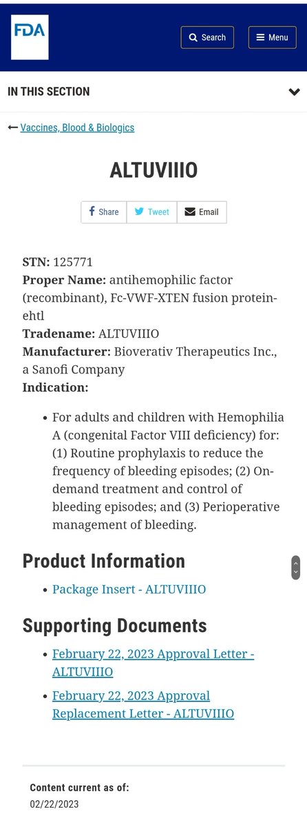 Altuviiio (antihemophilic factor (recombinant), Fc-VWF-XTEN fusion ...