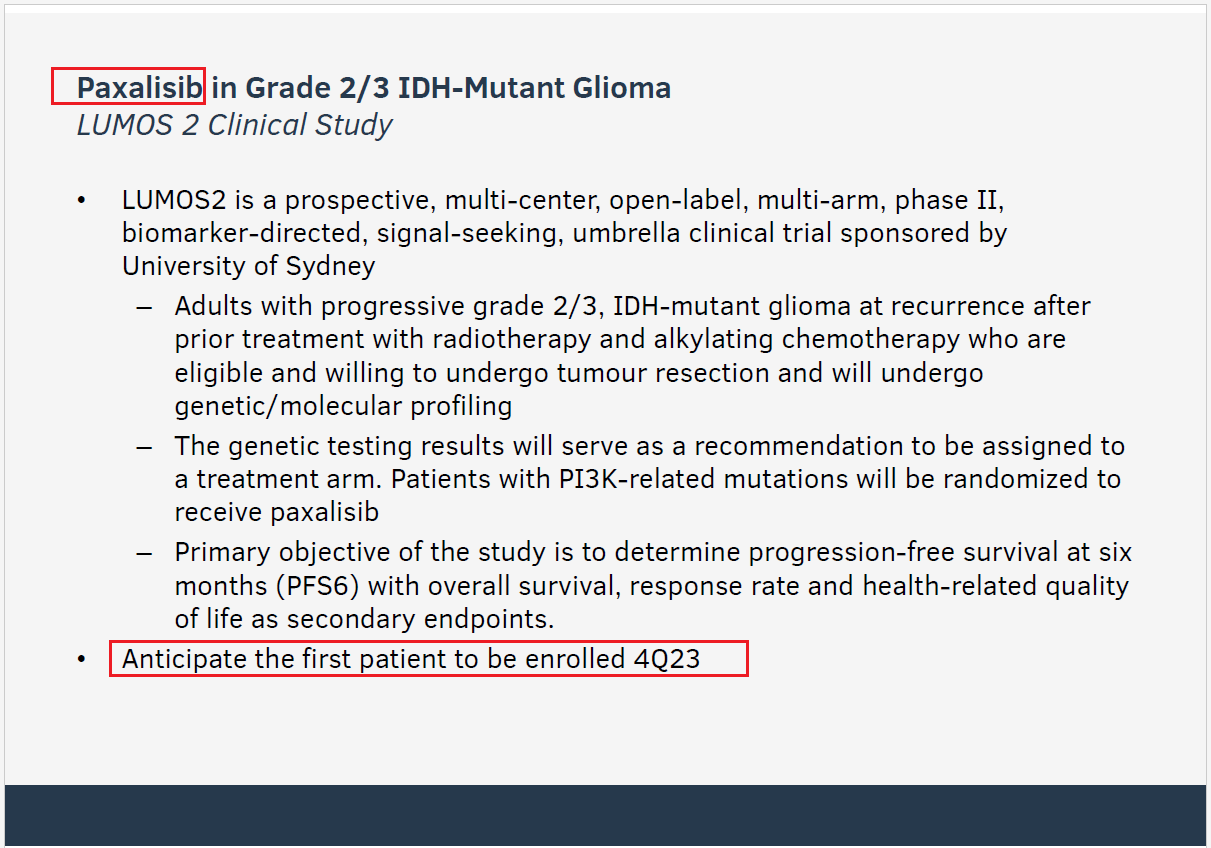 paxalisib (GDC-0084) / Roche, Kazia, Simcere